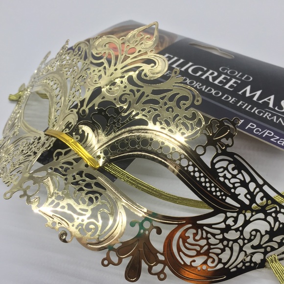 Accessories | Gold Metal Masquerade Mask | Poshmark